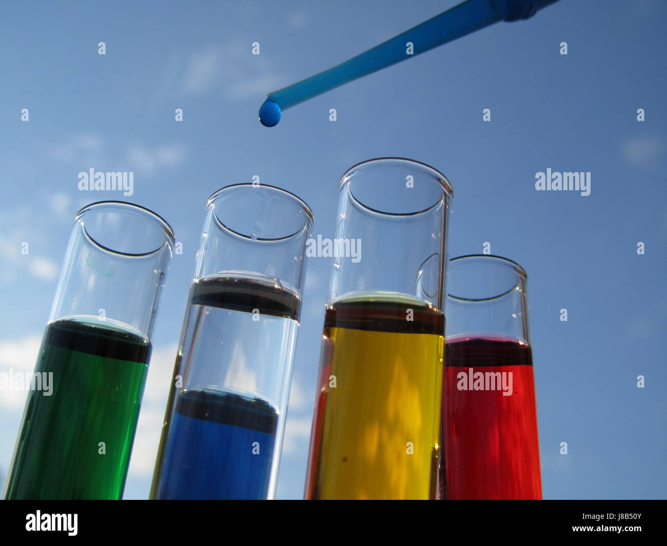 blue, test tube, laboratory, trial, solution, watchword, firmament, sky ...