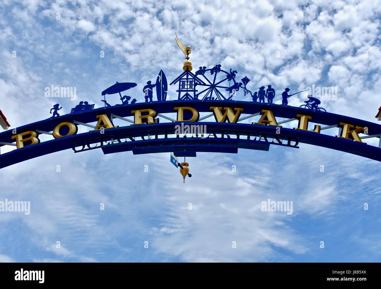 Boardwalk sign beach hi-res stock photography and images - Alamy