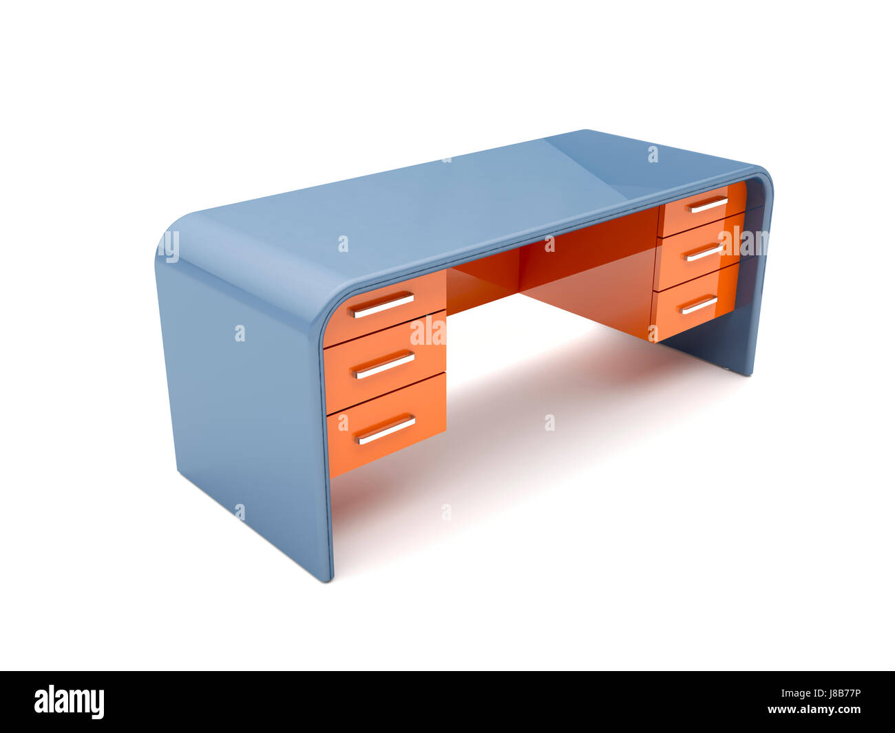 desk, furniture, workplace, drawer, table, design, blue, office, desk ...