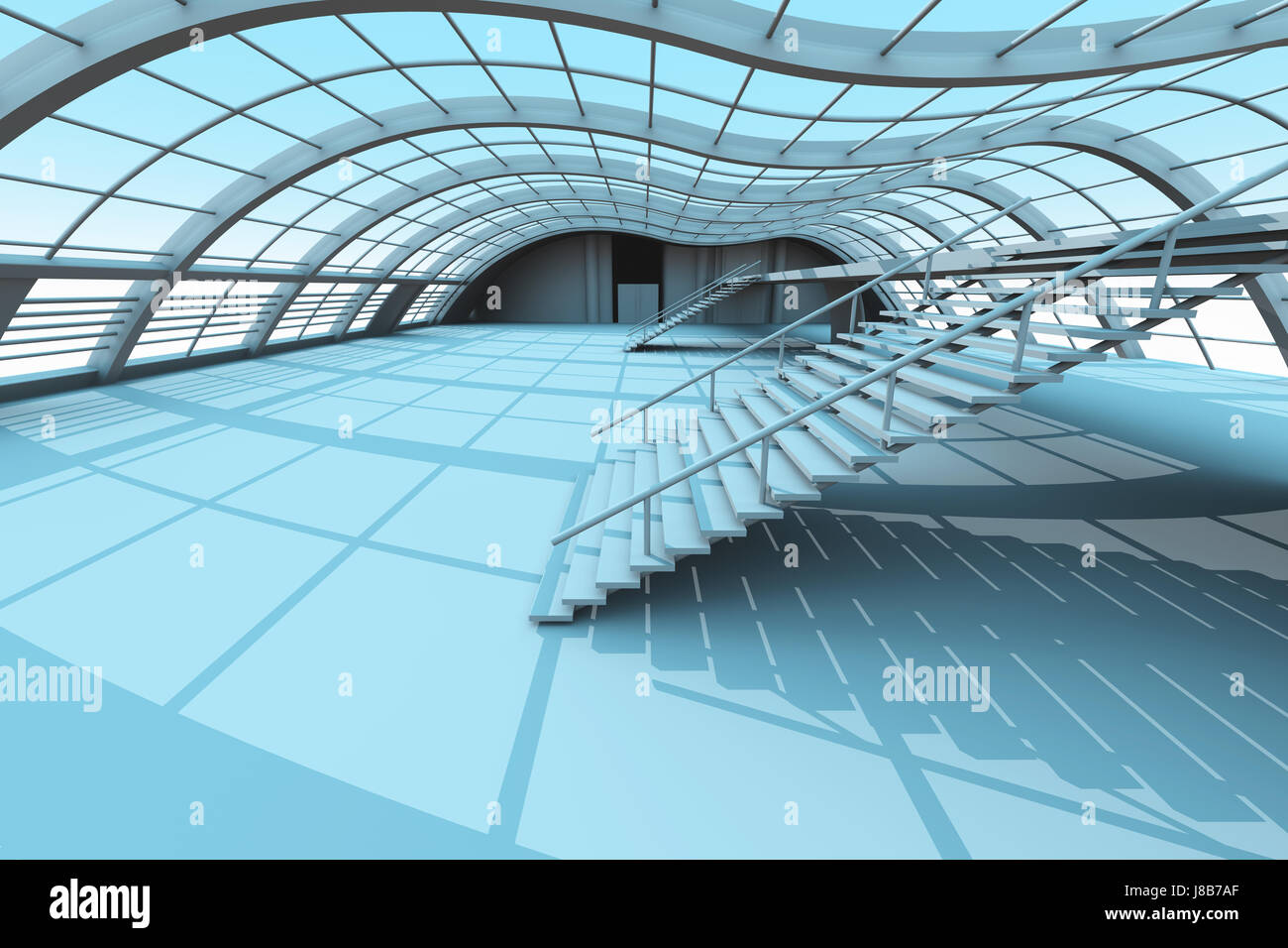hall, house, building, office, corridor, graphic, modern, modernity ...