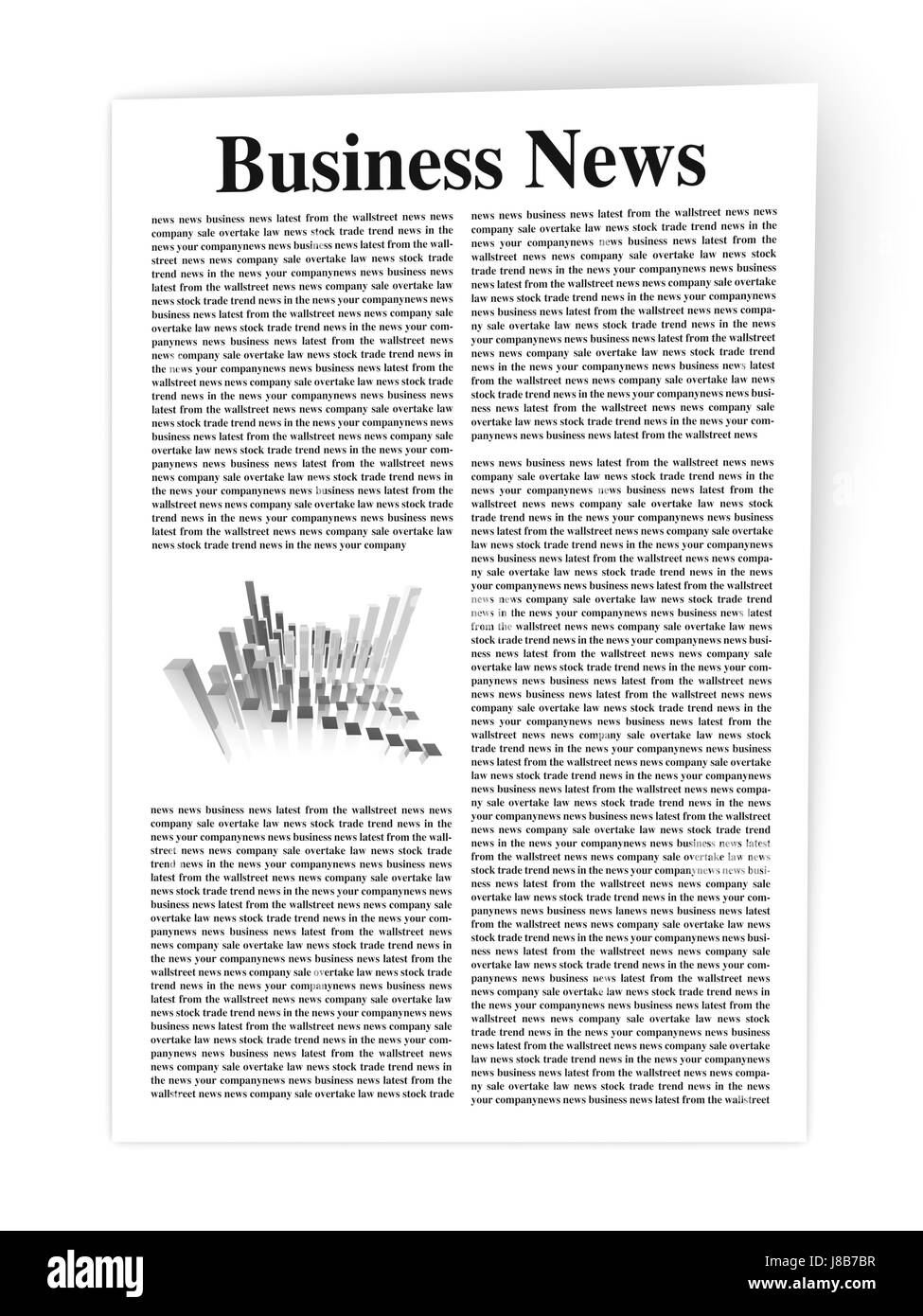 newspaper, journal, office, isolated, model, design, project, concept ...