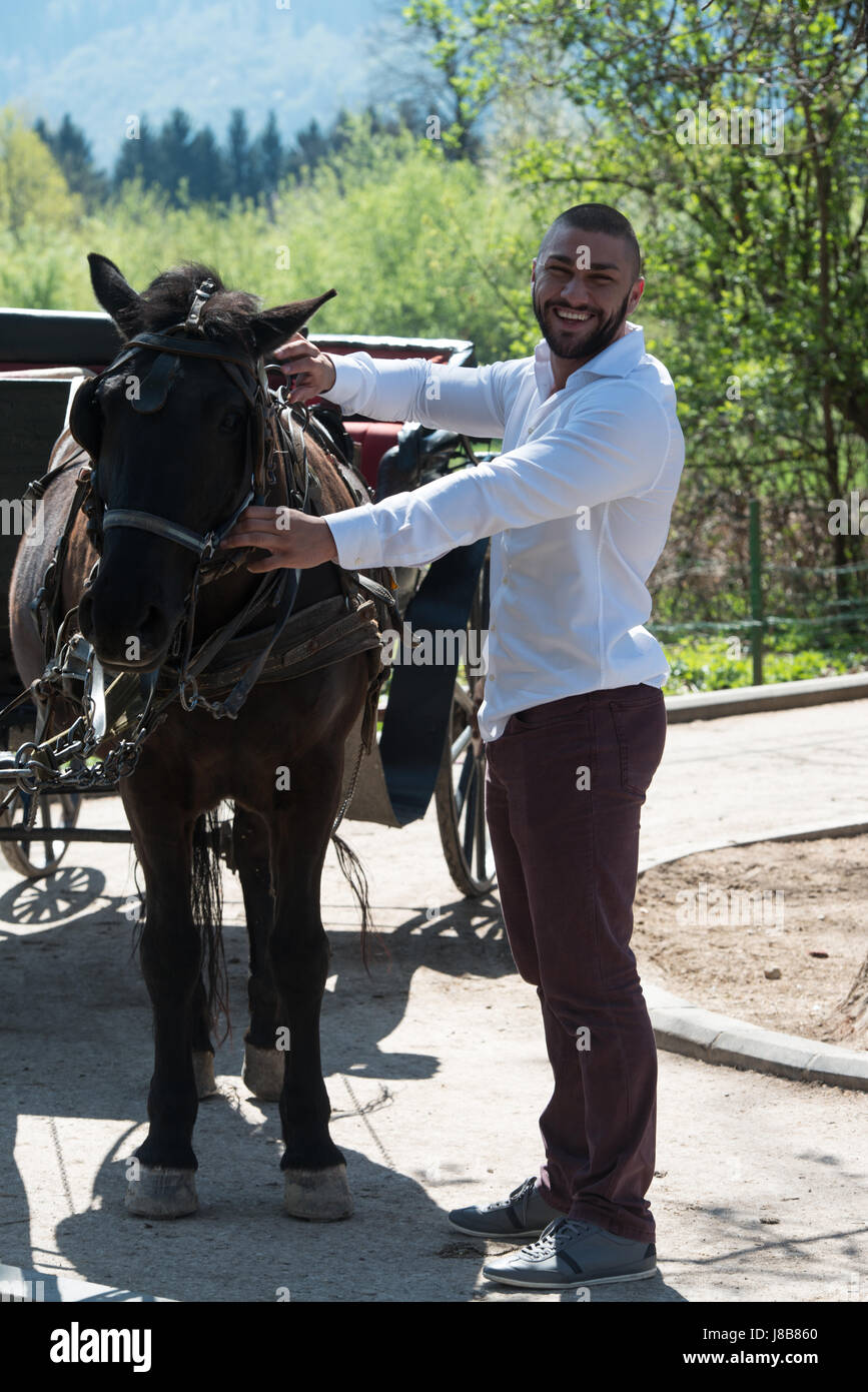 Positive male horse farm hi-res stock photography and images - Alamy