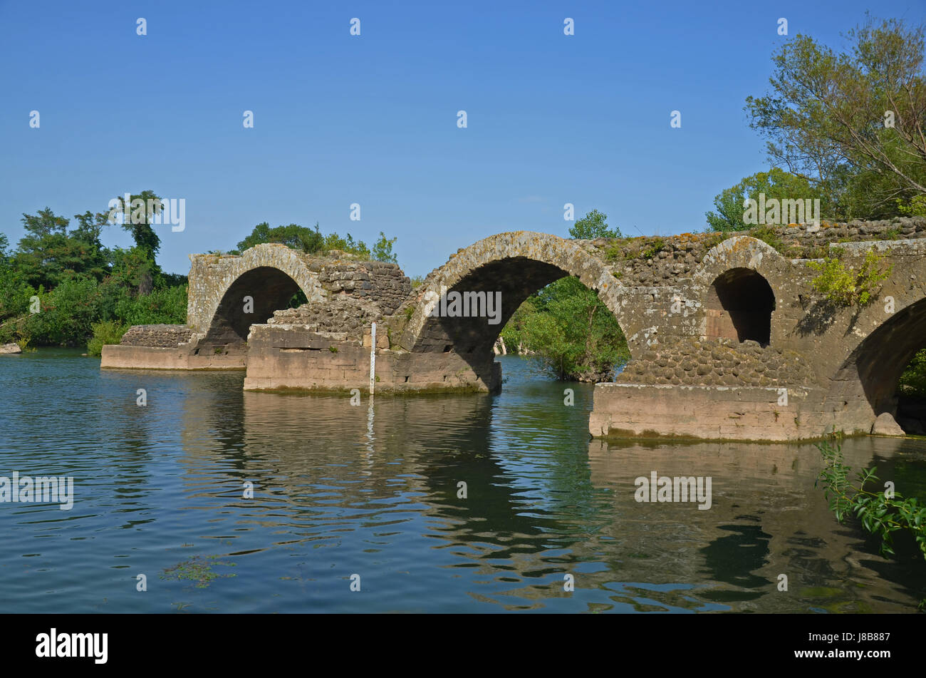 historical, bridge, france, ruin, roman, water, bridge, france ...
