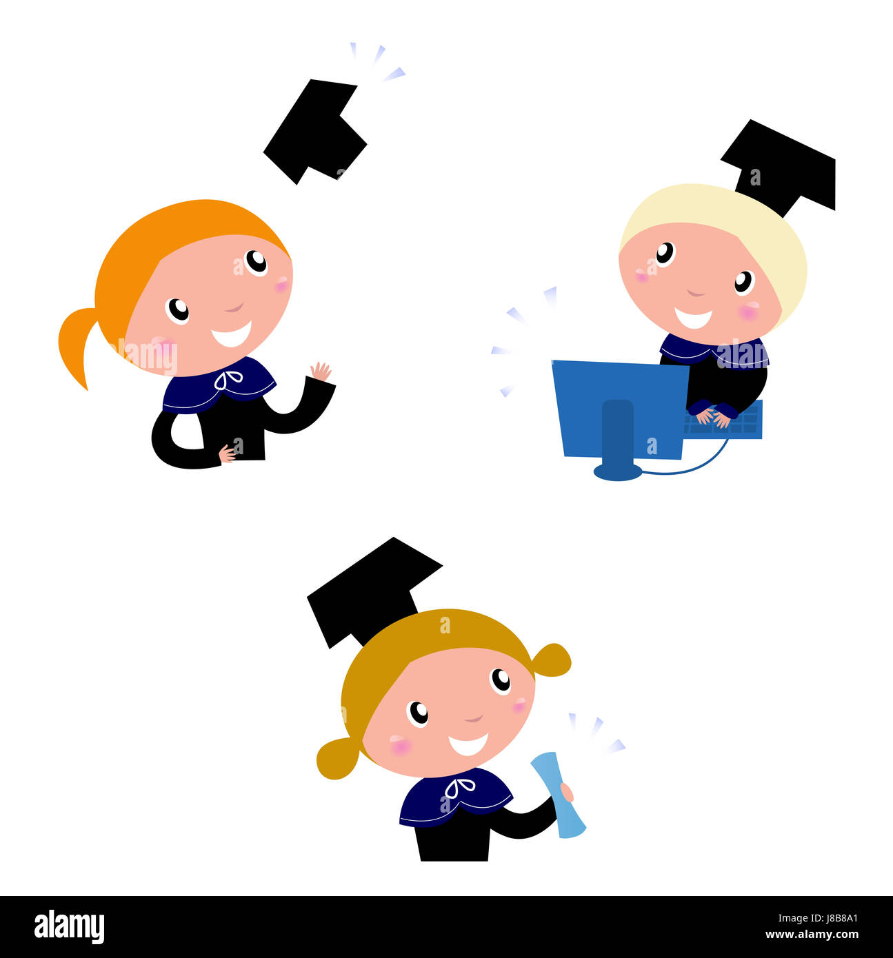 isolated, collection, graduation, delighted, unambitious, enthusiastic ...