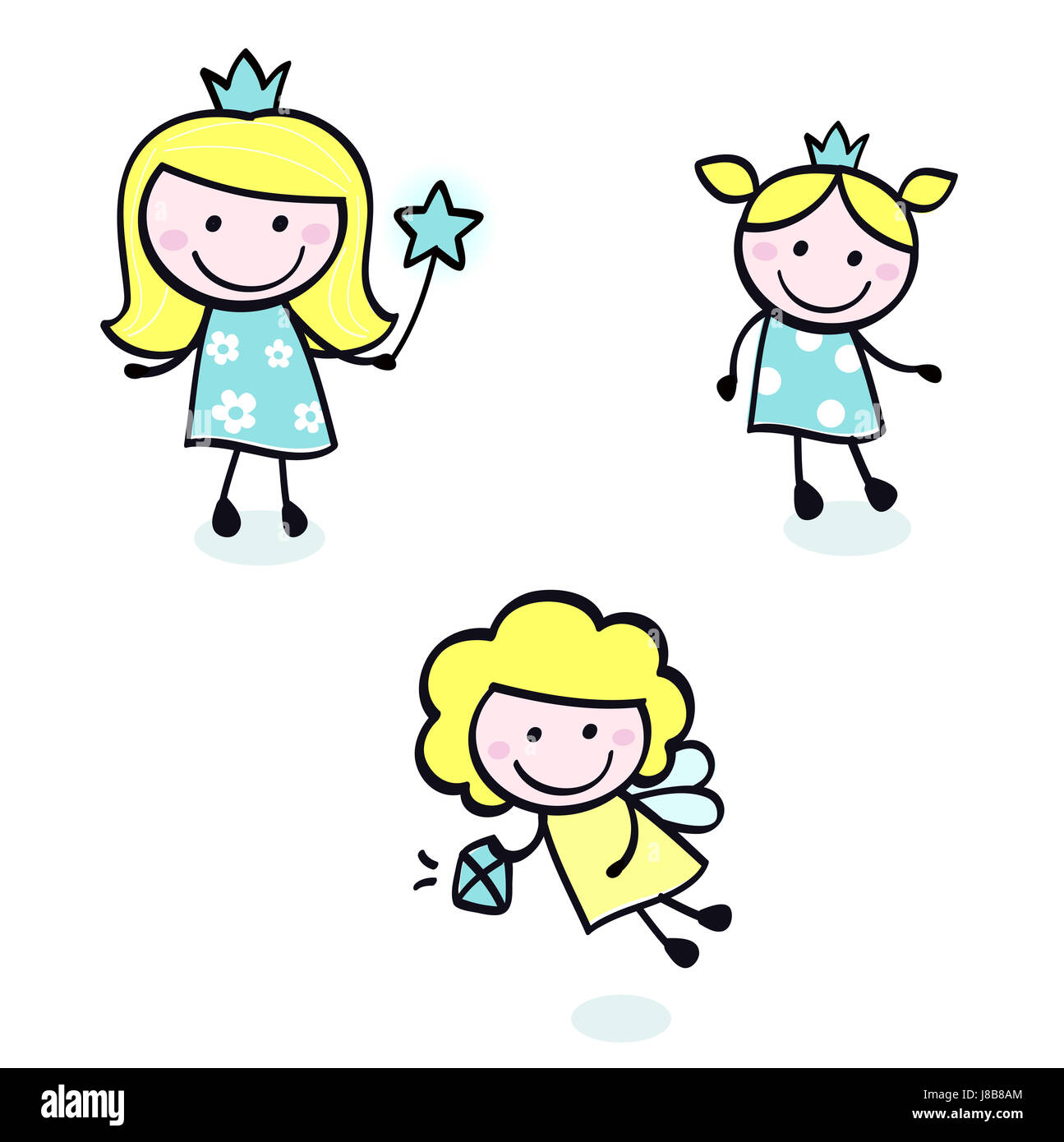 isolated, princess, cartoon, maddening, pert, coquettish, cute, white ...