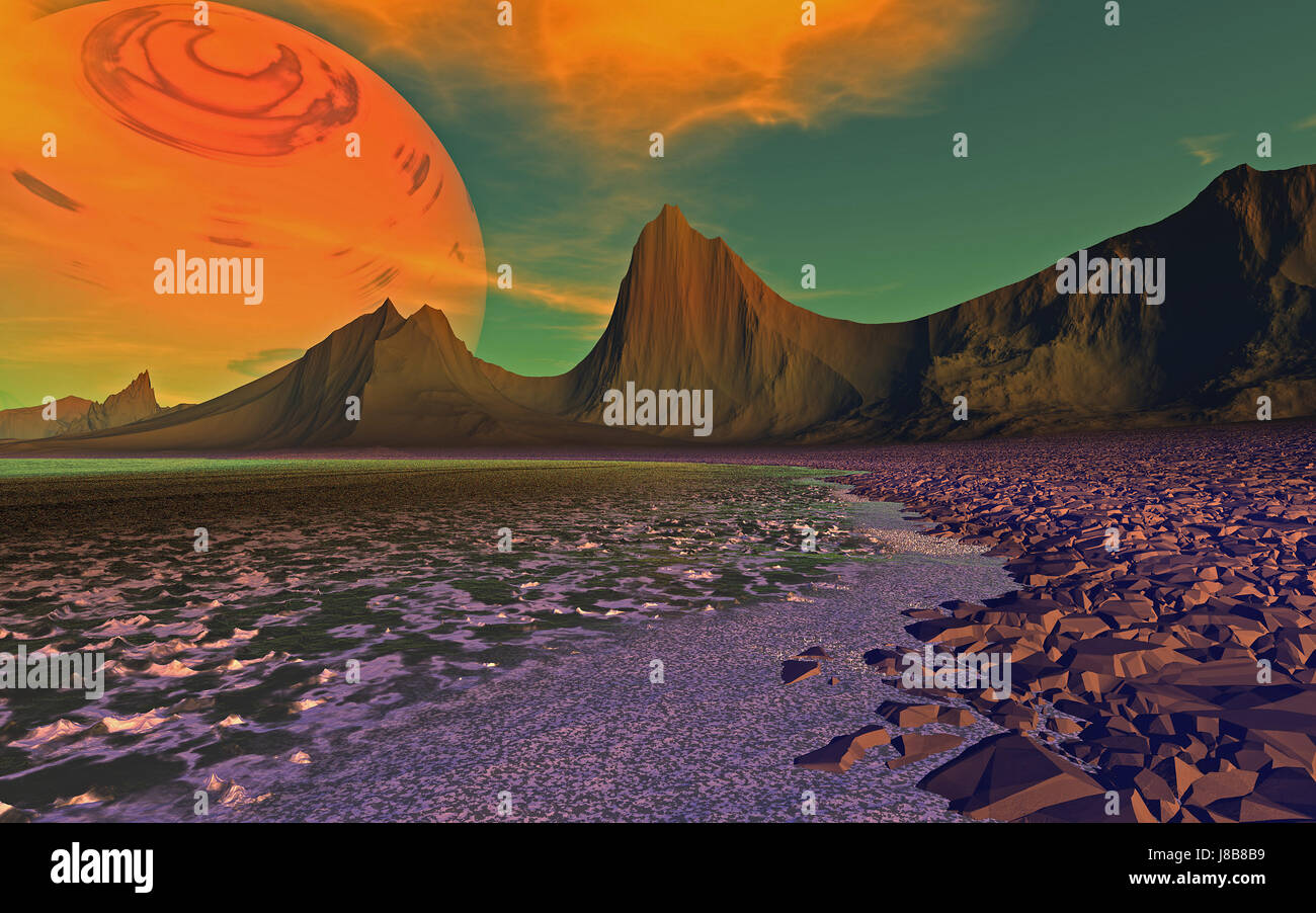 fantasy, rendering, celestial bodies, globe, planet, earth, world, art ...