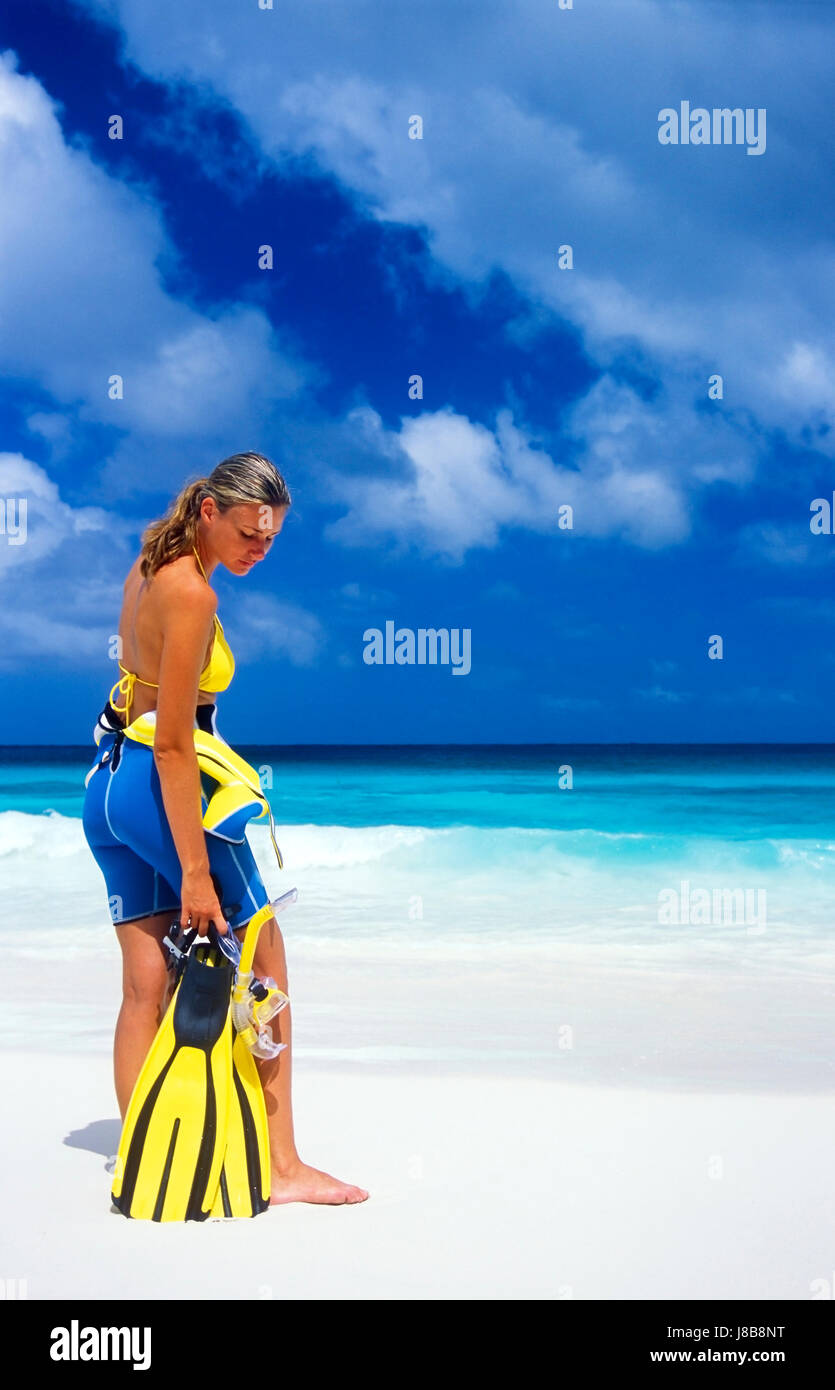 beach, seaside, the beach, seashore, woman, humans, human beings ...