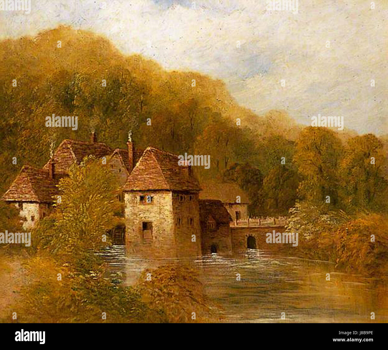 'The Arundel Watermill' by George Constable depicts a rural English ...