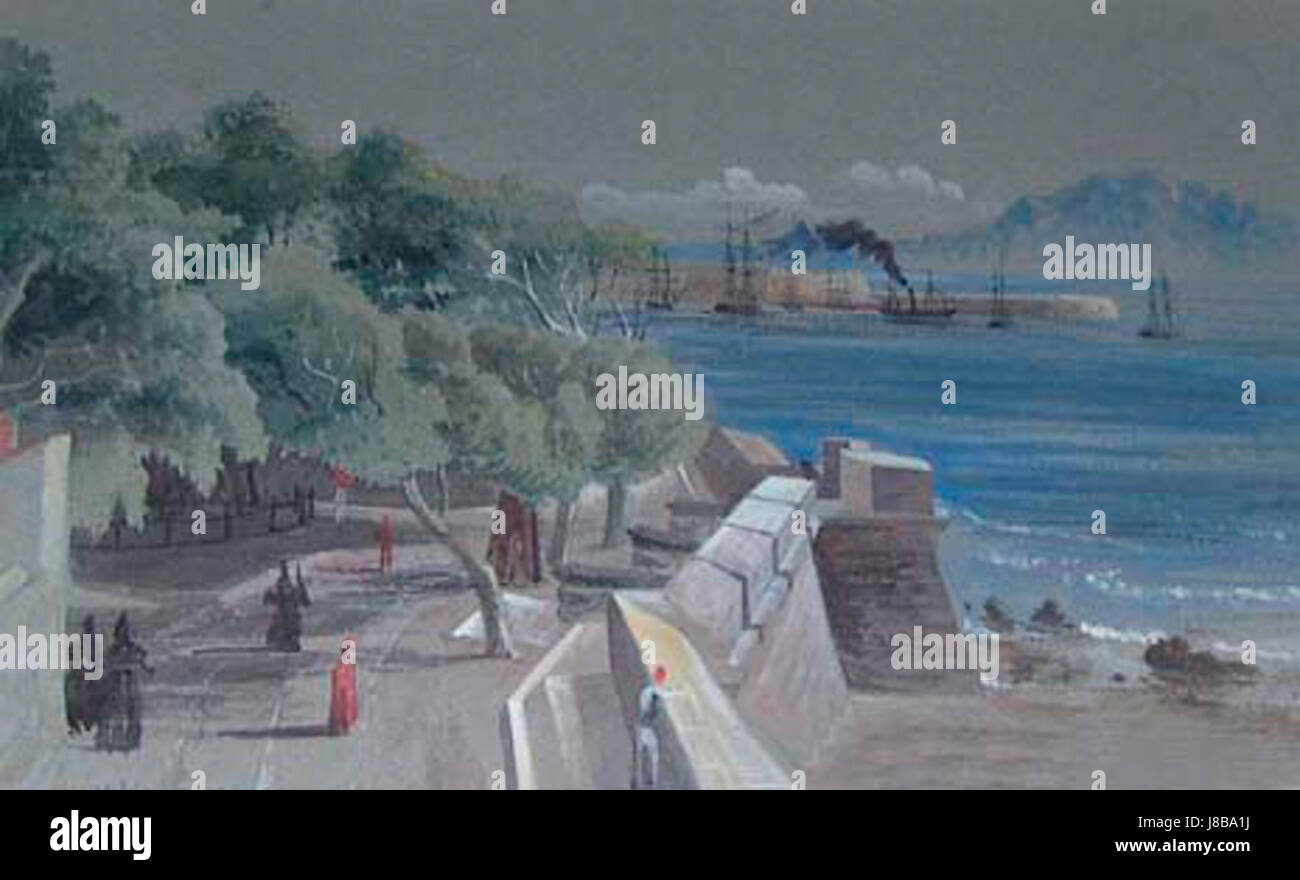 Frederick Leeds Edridge 1830 View of South Mole from Rosia Road Stock ...