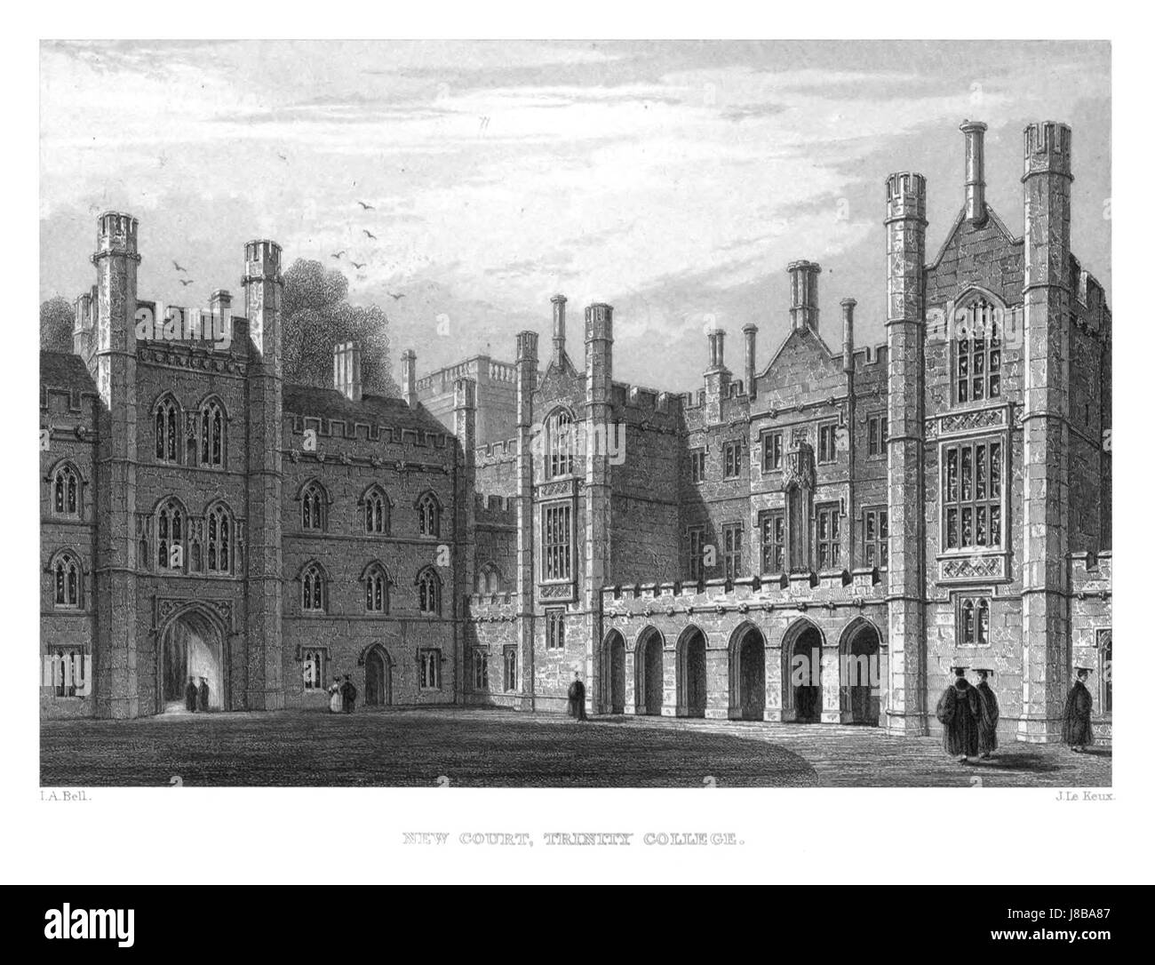 This historical engraving of Cambridge, made around 1840, shows the ...
