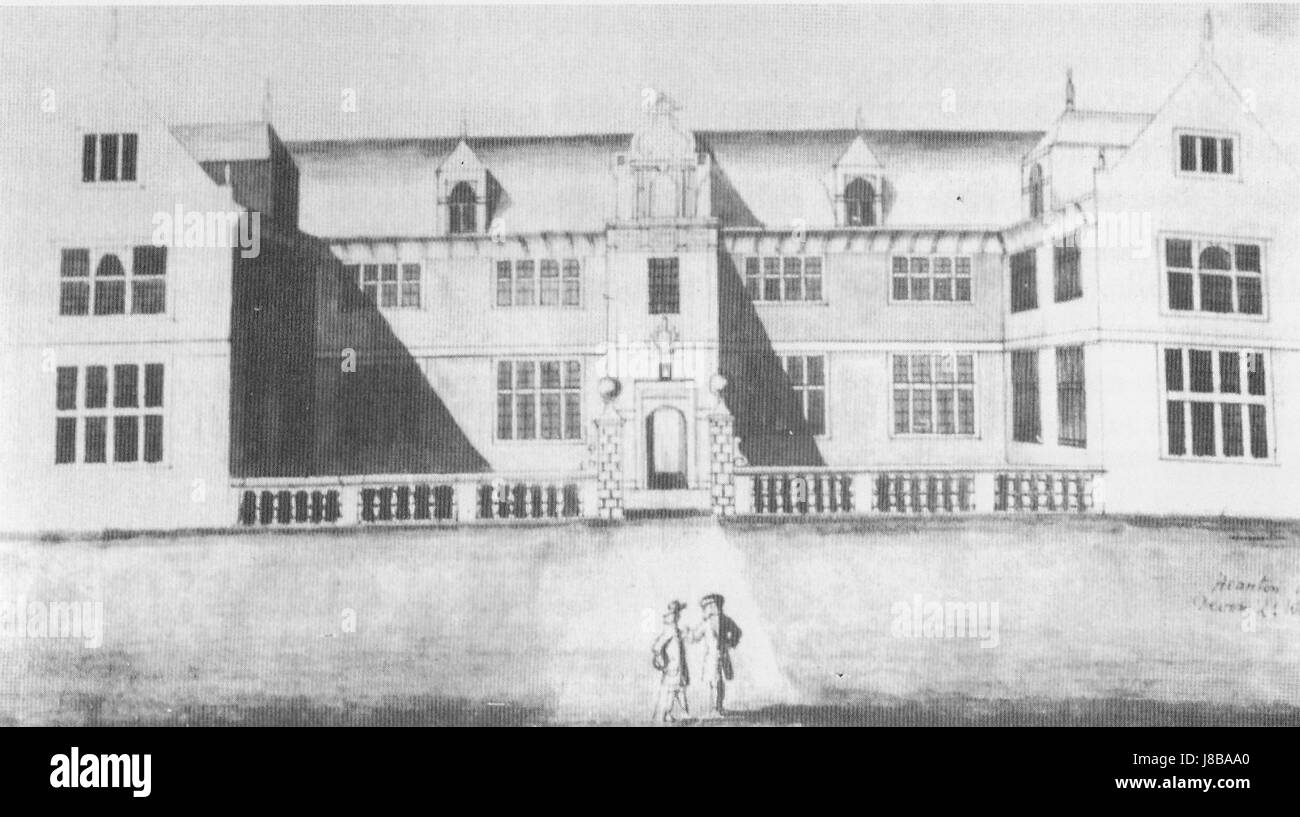 The facade of Heanton Satchville, designed by Edmund Prideaux in 1716 ...