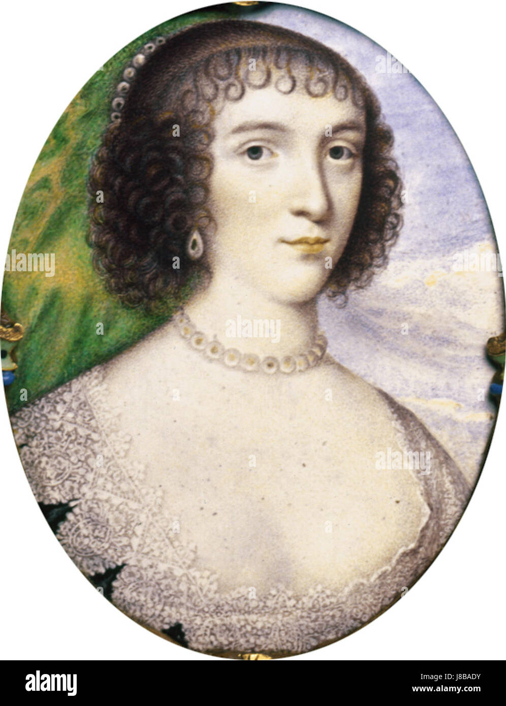 This portrait by Henri Toutin depicts Lady Venetia Digby Walters, a ...