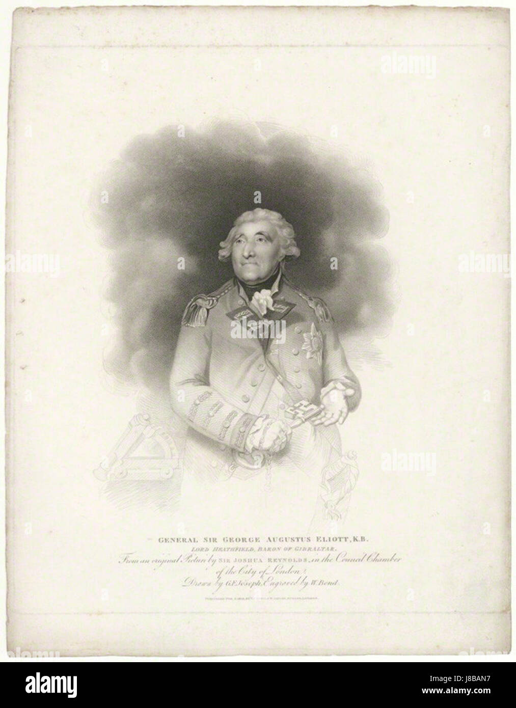 George Augustus Eliott, 1st Baron Heathfield by William Bond, after ...