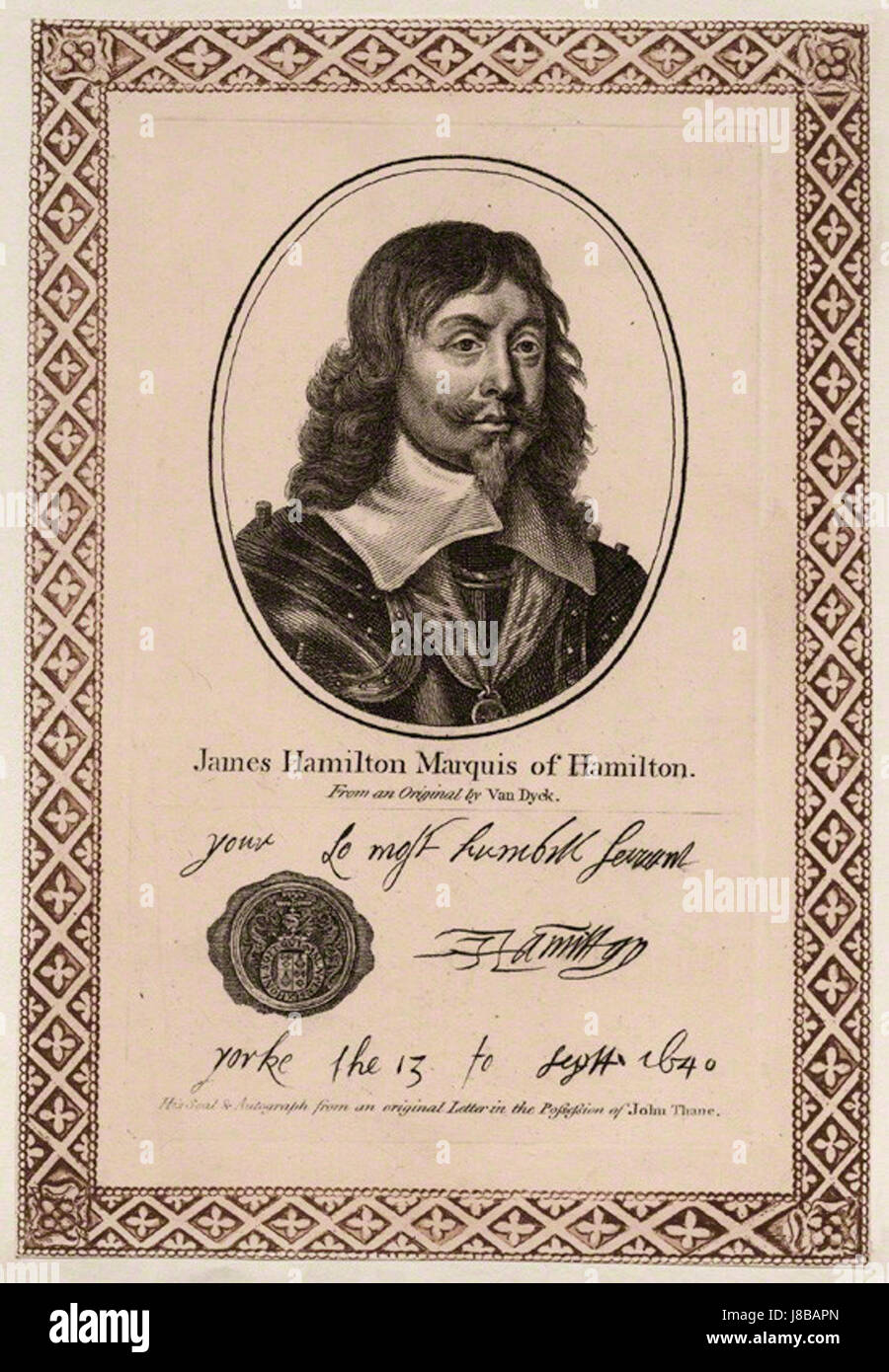 James Hamilton, 1st Duke of Hamilton after Sir Anthony van Dyck, early ...