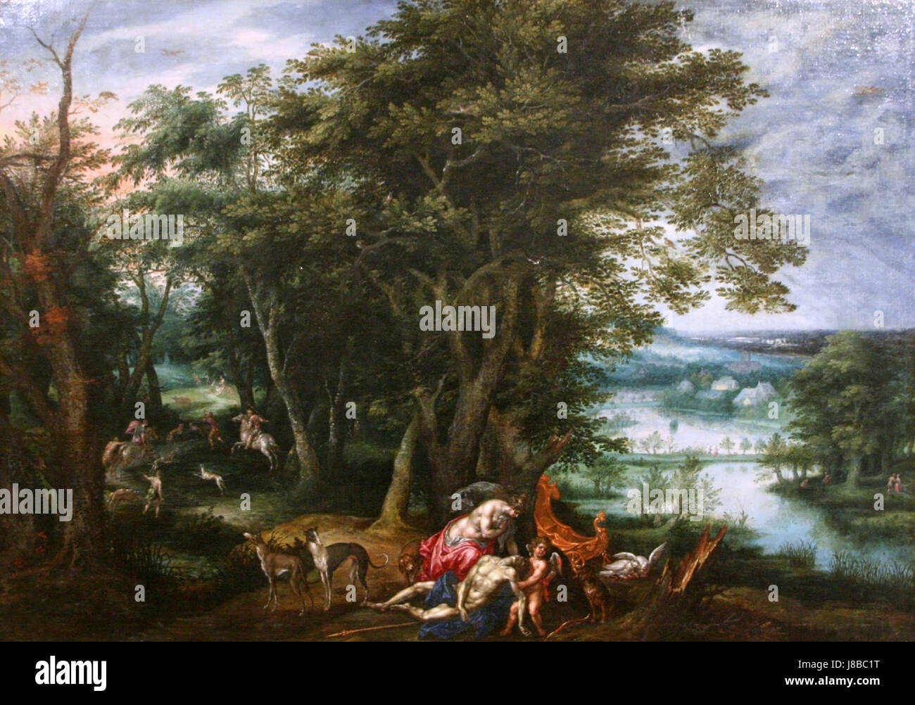 'La mort d'Adonis' is a painting by Hendrik de Clerck and Denis van ...