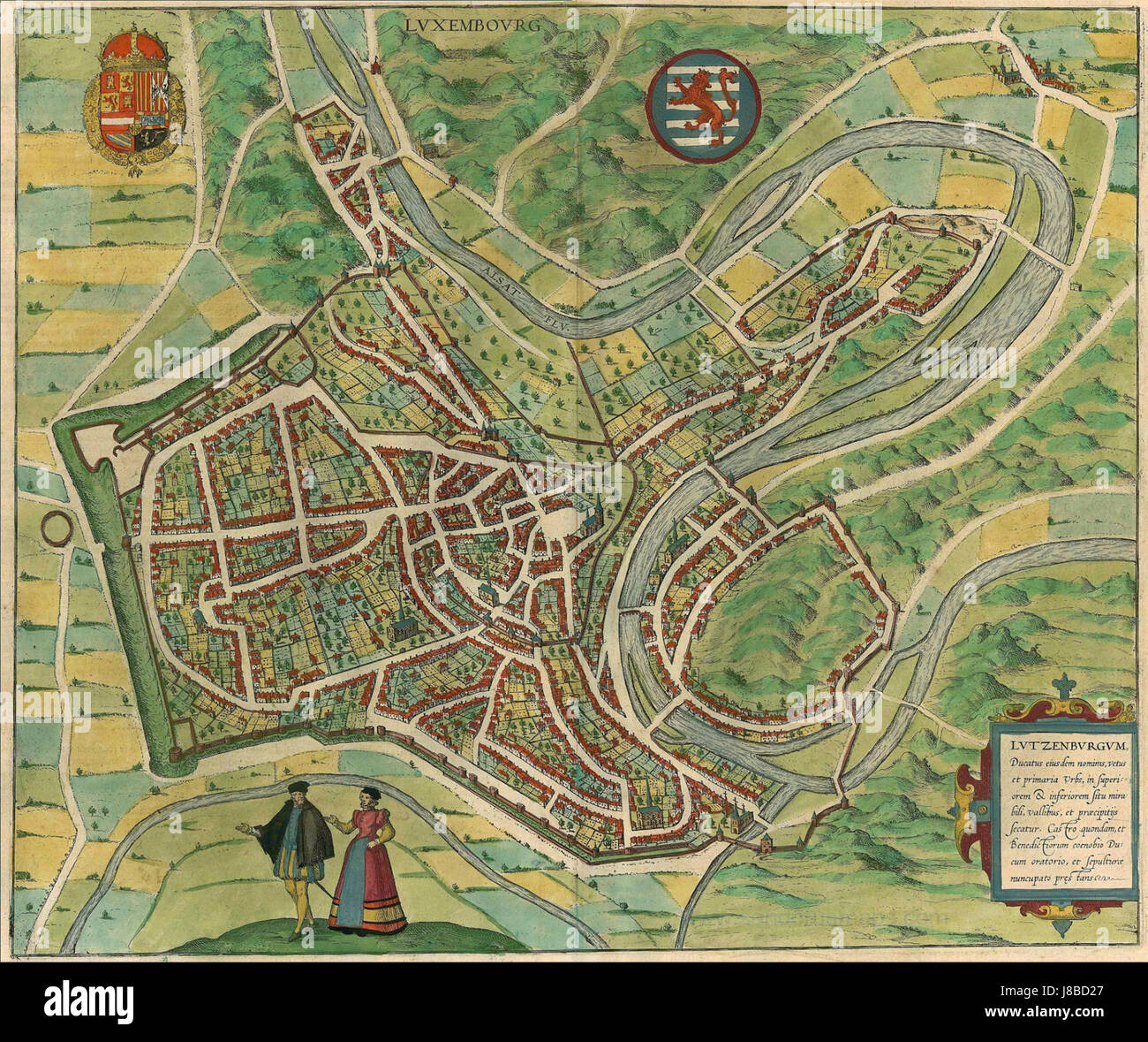 This map from 1581 by Sanderus depicts the region of Lutzenburg ...