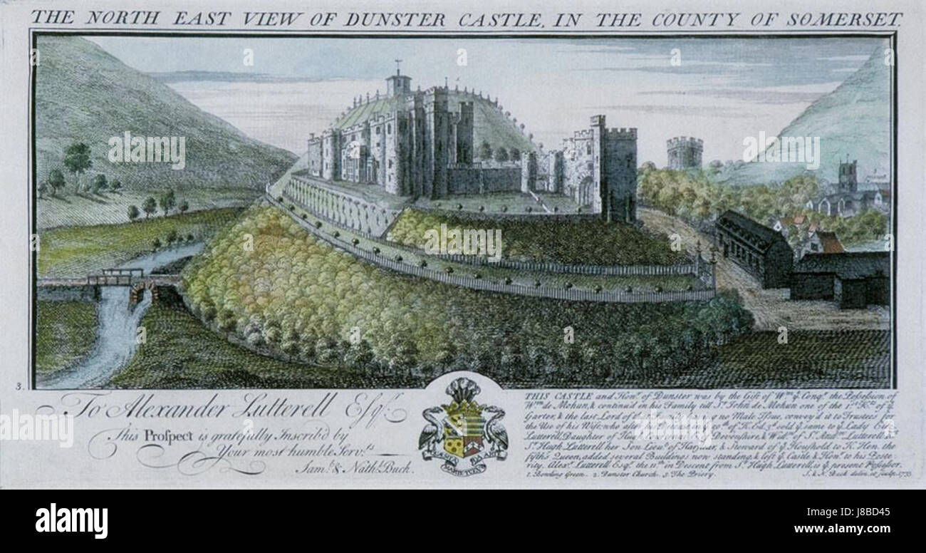 Map of dunster hi-res stock photography and images - Alamy