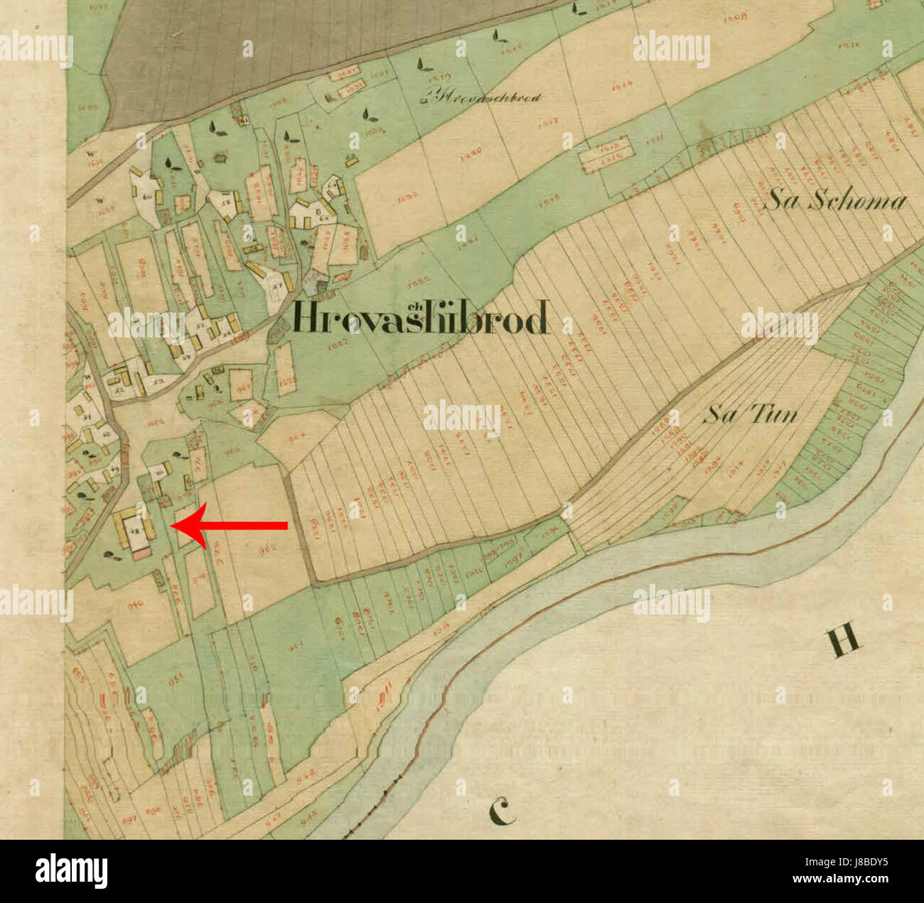 This refers to a cadastral map or document that outlines the land ...