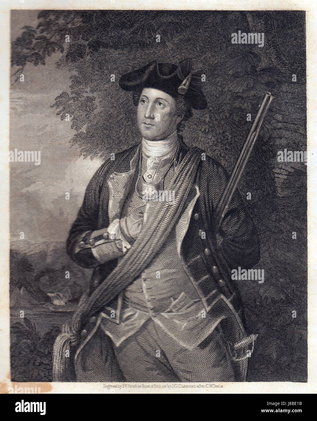 George Washington in 1772 at age 40 Stock Photo - Alamy