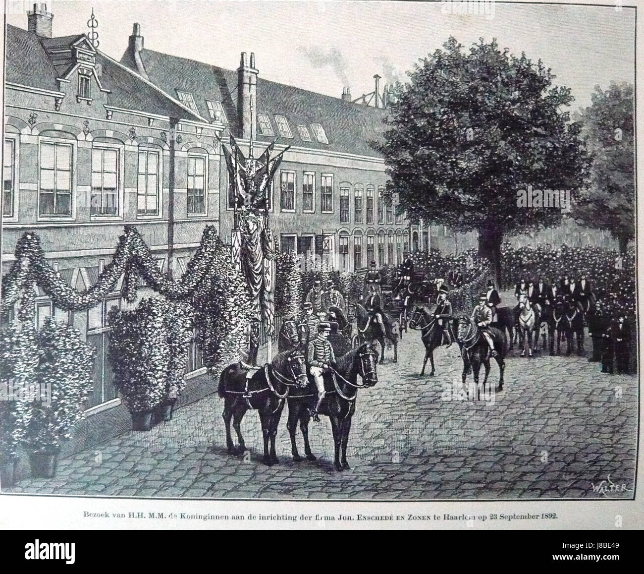 A record of a royal visit to Enschede, Netherlands, in 1892. The visit ...