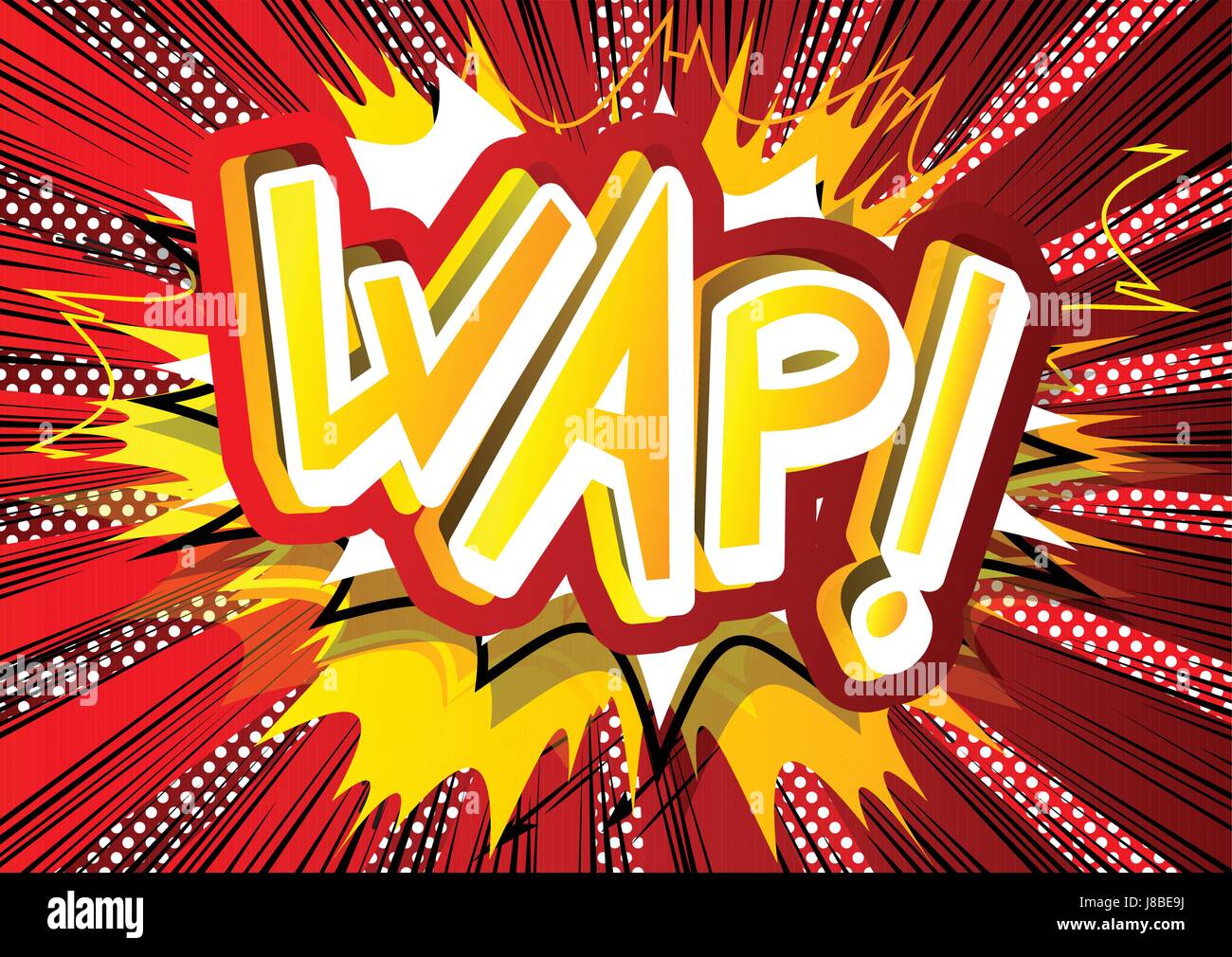 Wap! - Vector illustrated comic book style expression Stock Vector ...