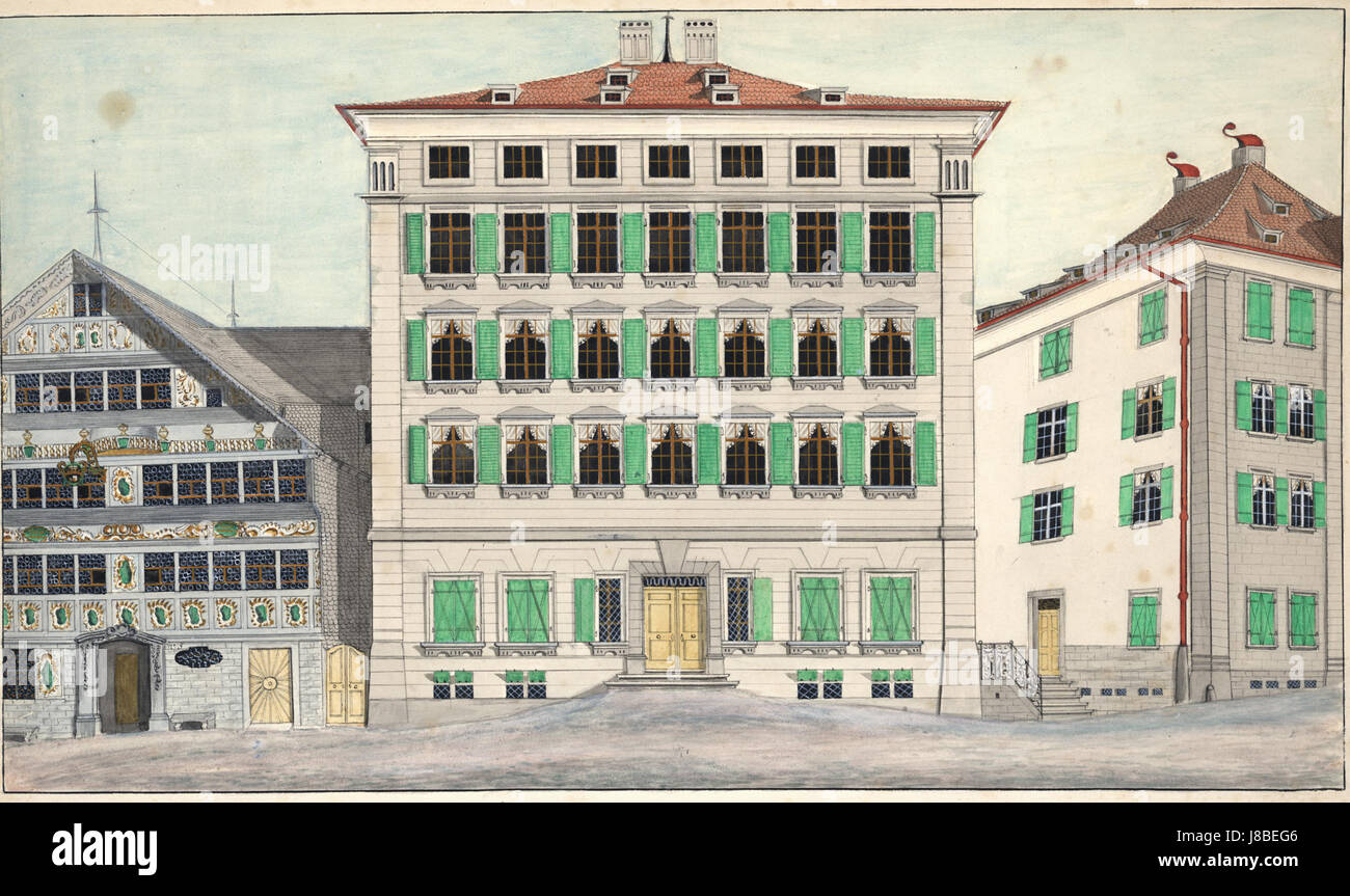 The Krone, Rathaus, and Gemeindehaus in Trogen are important ...