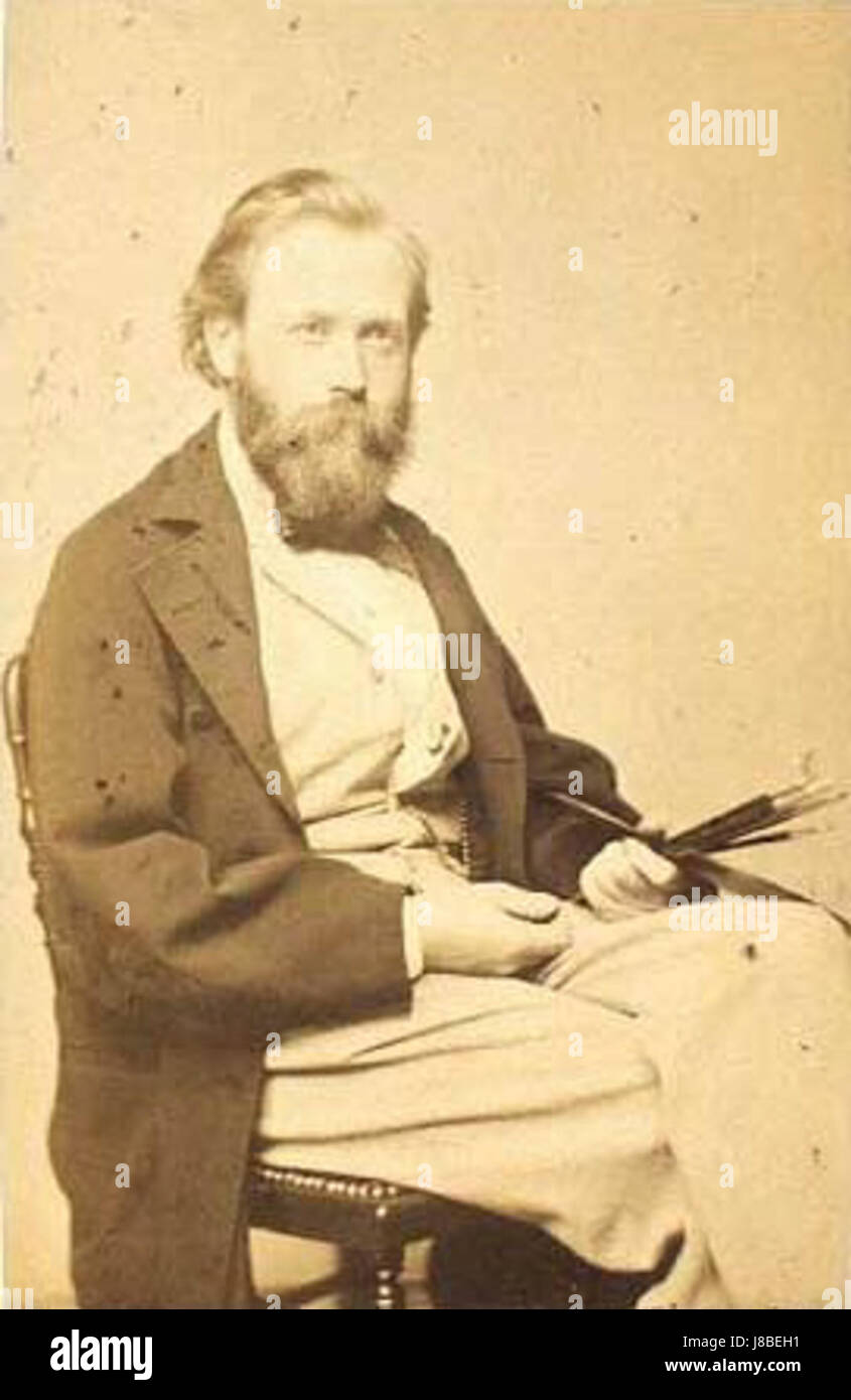 Henrik Olrik, portrayed by Henneberg, is depicted in a notable portrait ...