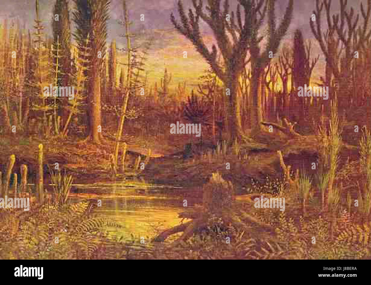 A 'Devonian scene' likely refers to a representation of the Devonian ...