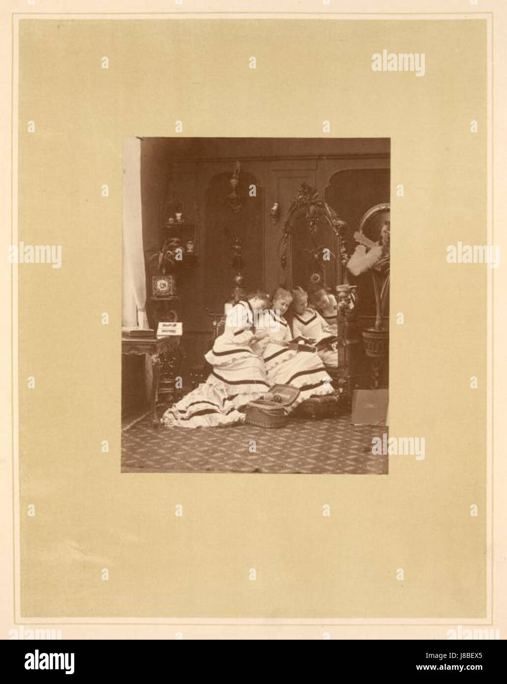 The double portrait at the mirror captures two figures in reflection ...