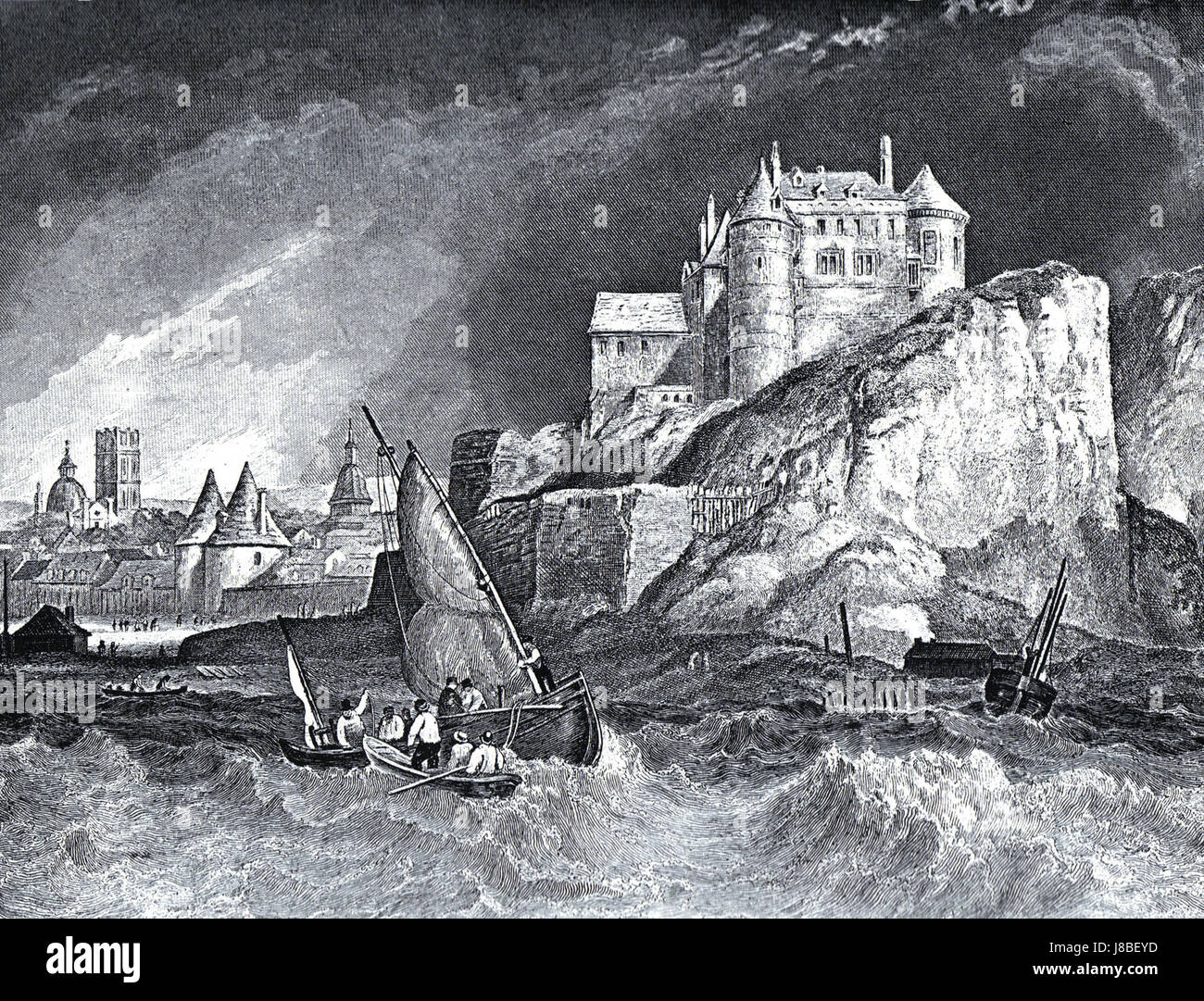 Map of dieppe hi-res stock photography and images - Alamy