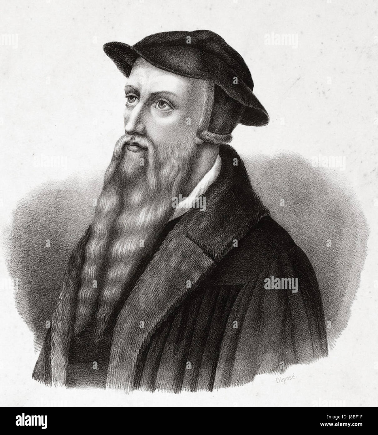 This is a photograph of John Calvin, a prominent Protestant Reformer ...