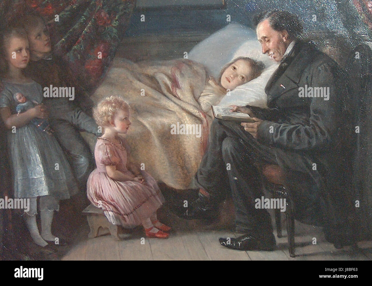 This image depicts the famous Danish author Hans Christian Andersen ...