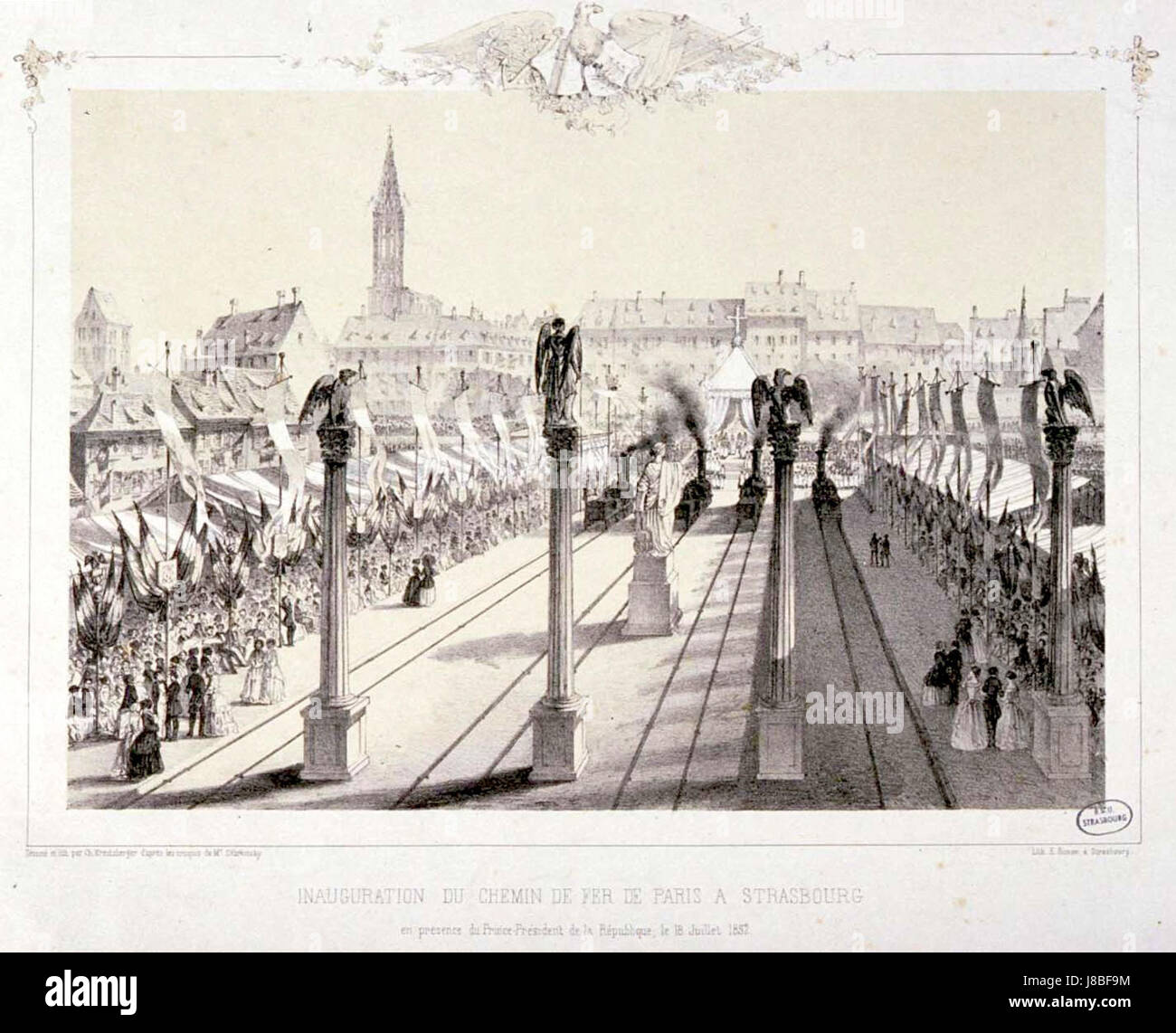 The inauguration of the Paris-Strasbourg railway on July 18, 1852 ...