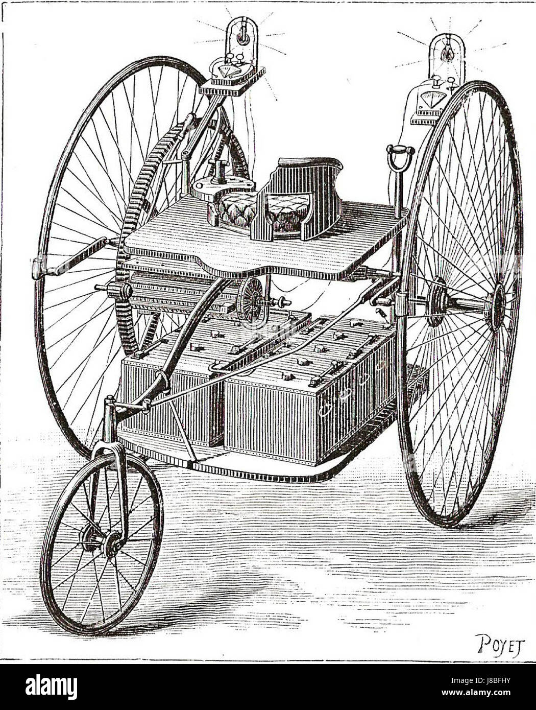 An electric tricycle is a modern transportation vehicle powered by ...