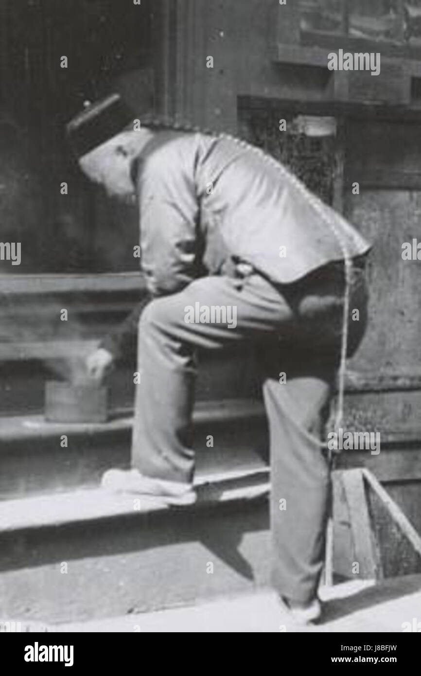 Elderly Chinese American Man with Queue.close crop Stock Photo - Alamy