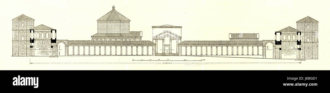 This image depicts a western view cross-section of a structure ...