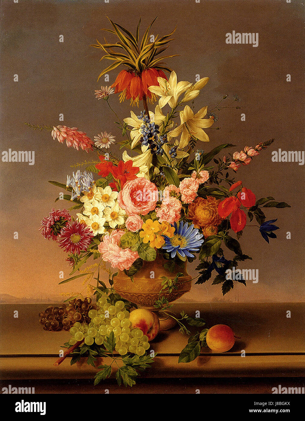 Leopold von Stoll still life of various flowers 1828 Stock Photo - Alamy