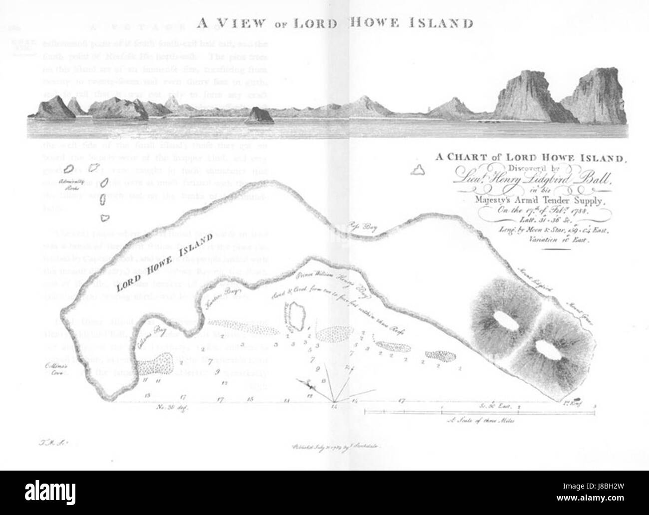 Island lord howe island map hi-res stock photography and images - Alamy