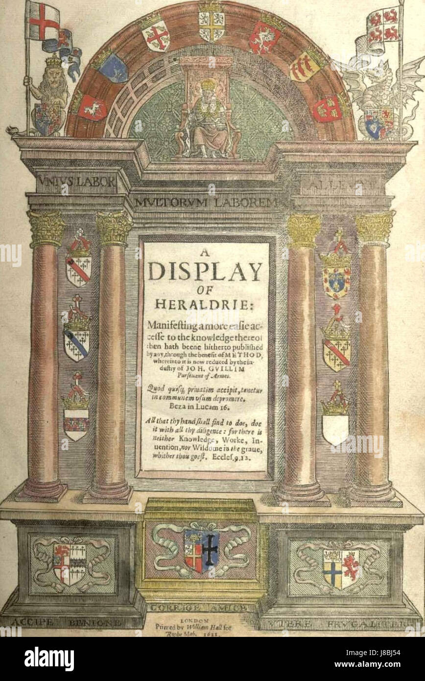 Guillims Display of Heraldry Stock Photo - Alamy