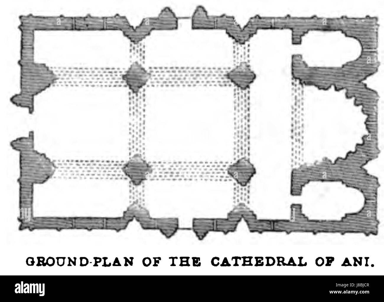 The ground plan of the Cathedral of Ani, as documented by John M. Neale ...