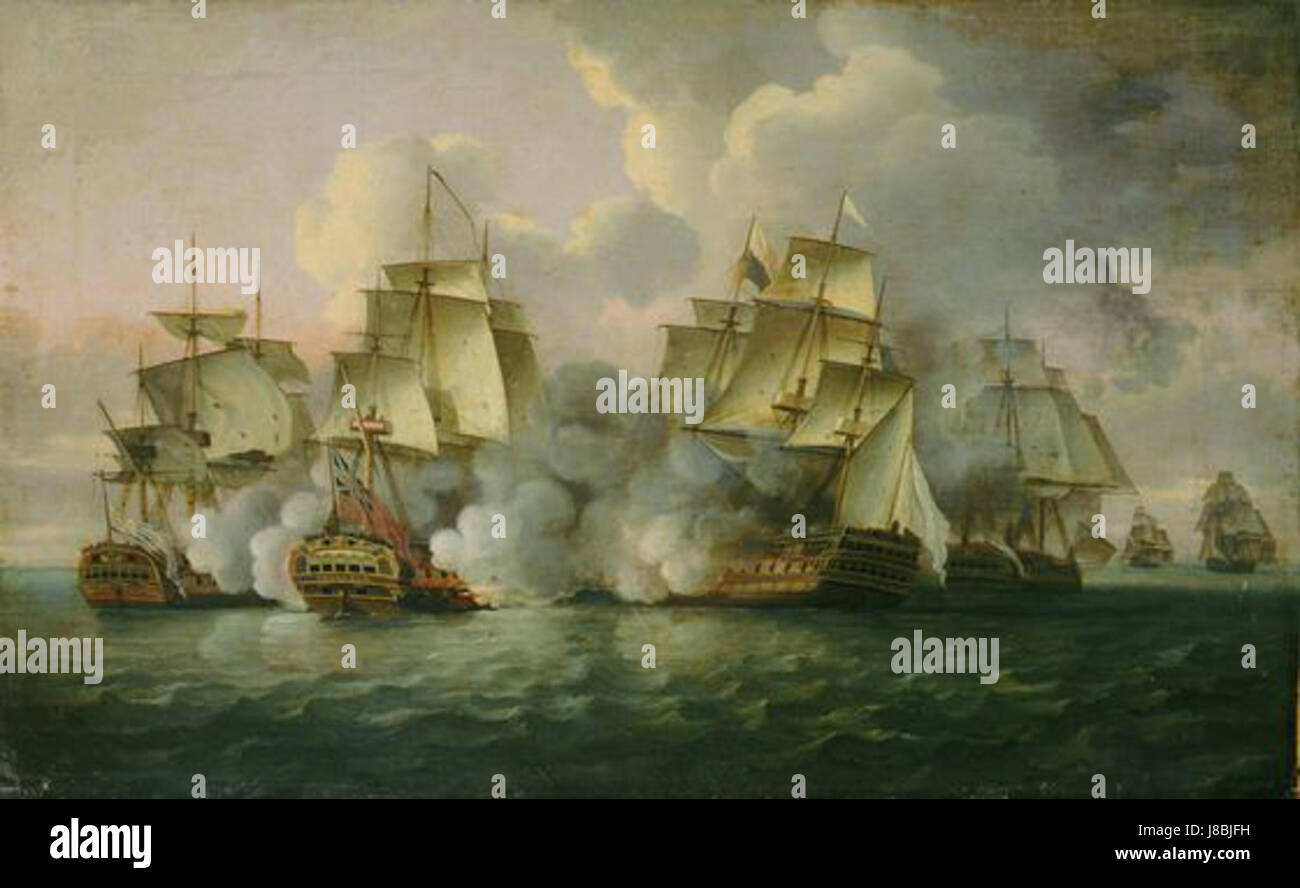 Engraving depicting HMS Mediator, a 44-gun fifth-rate Royal Navy ship ...