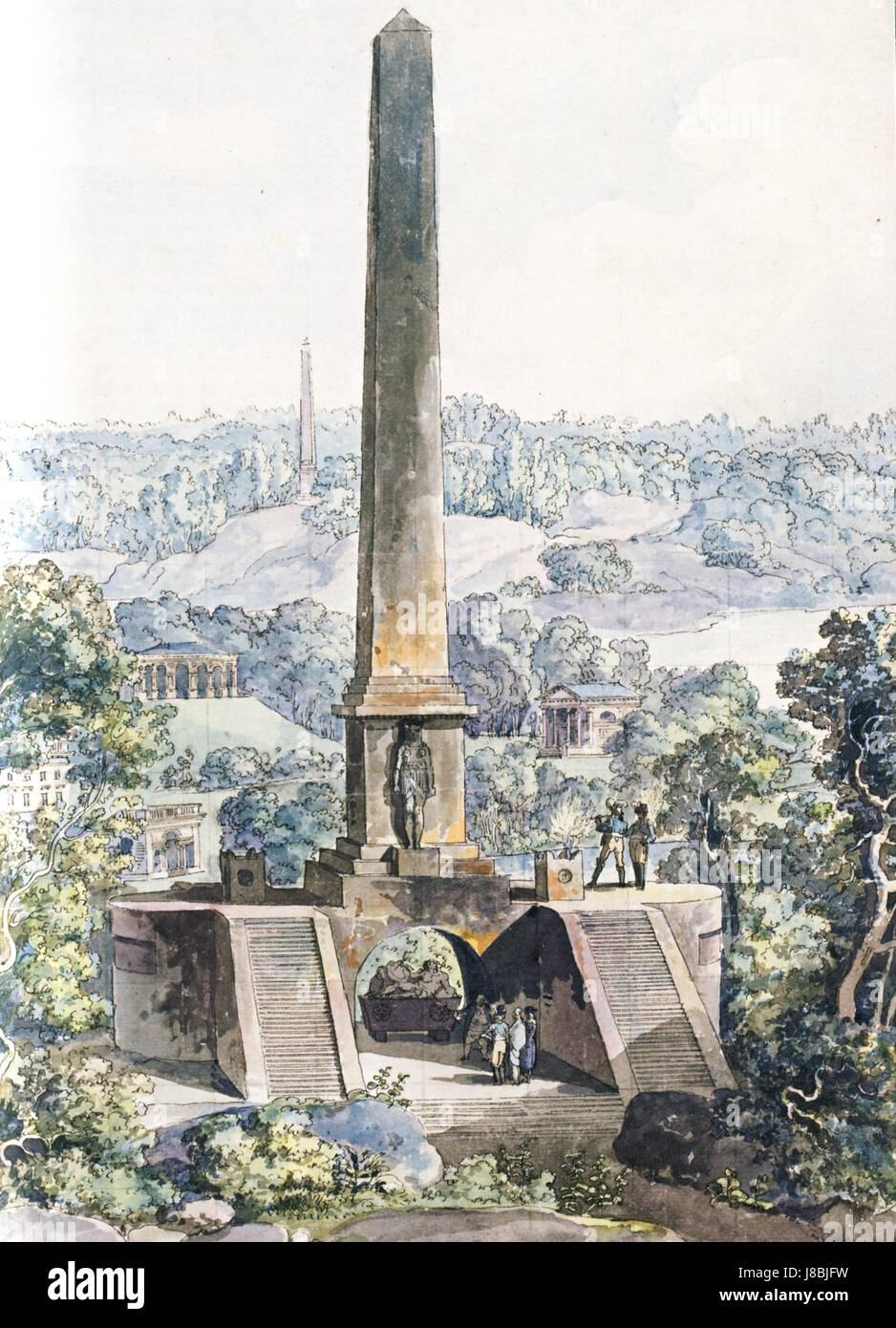 Photograph of Hagaparkens Obelisk, a historical monument located in ...