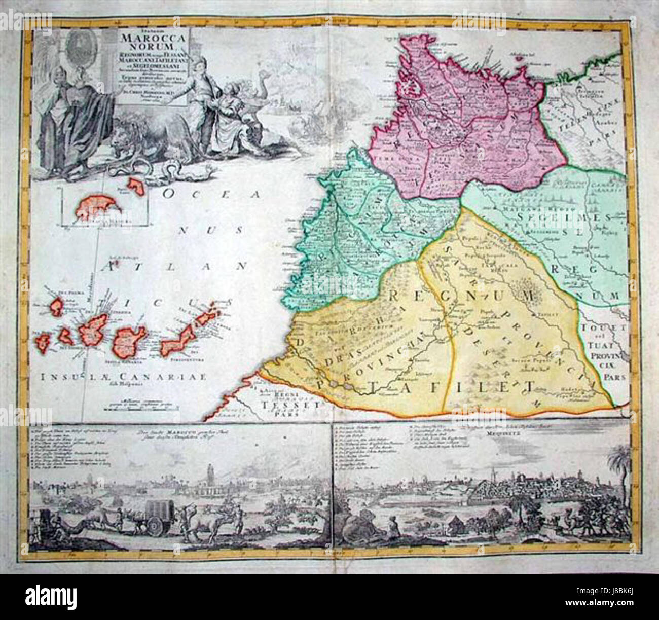 The 'Homann Marocca 1726' is a historical map from the 18th century ...