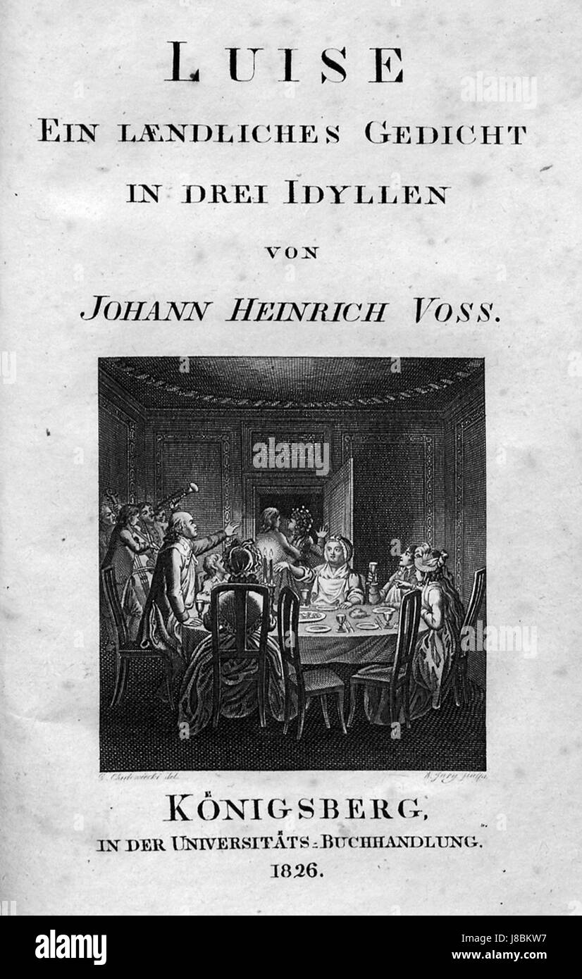 Johan Heinrich Voss was a German poet and translator. His work 'Luise ...