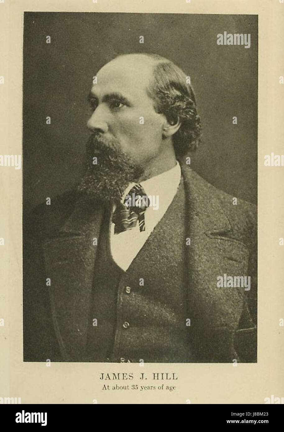James J. Hill, a prominent 19th-century railroad magnate, is shown at ...