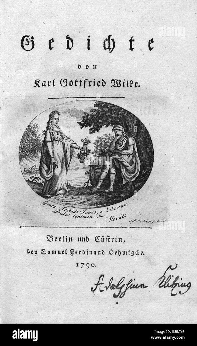 'Karl Gottfried Wilke Gedichte' refers to the collection of poems by ...