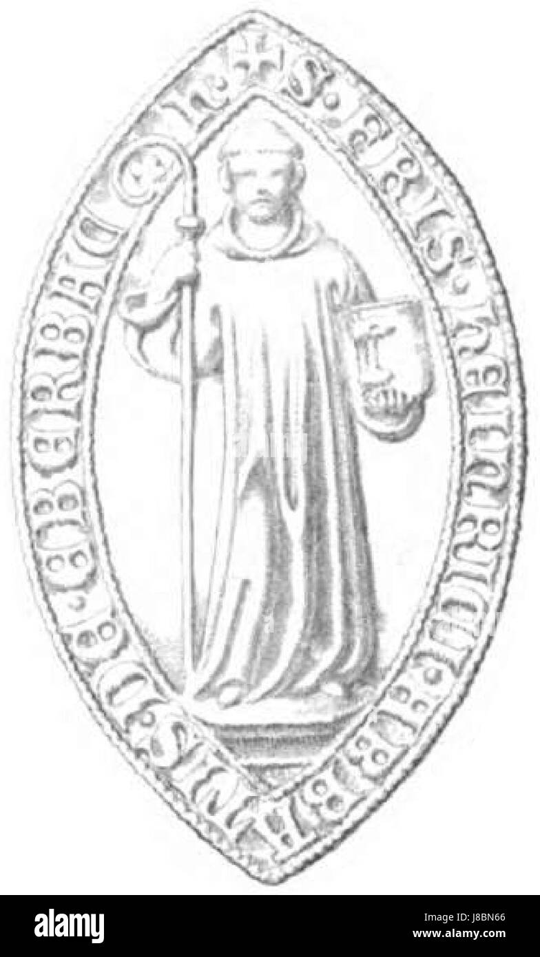 The Abbot's seal of Kloster Eberbach, dating from 1287 to 1365, was an ...