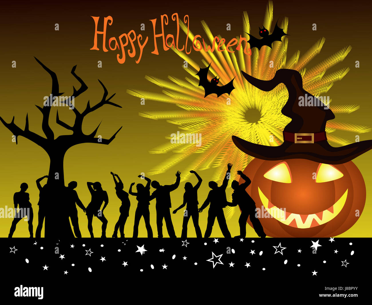 Disco party celebration halloween silhouette hi-res stock photography ...