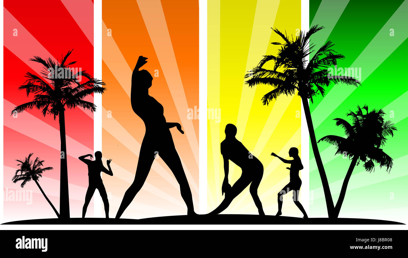 tree, sexy, silhouette, palm, dancing, dance, disco, humans, human ...