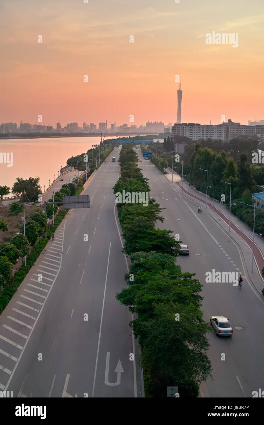 sign, signal, tower, buildings, city, town, tree, trees, modern ...